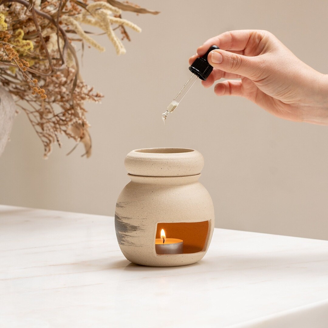 Hand Made Ceramic Essential Oil Burner, Hand Thrown JAPANDI Stoneware ...