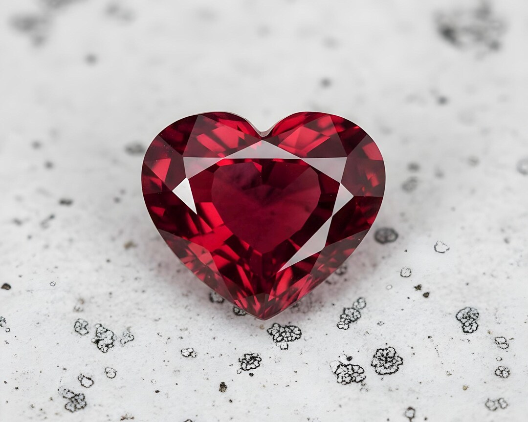 Natural Red Spinel Heart Cut Gemstone (8x10mm) for Jewelry Design - Etsy