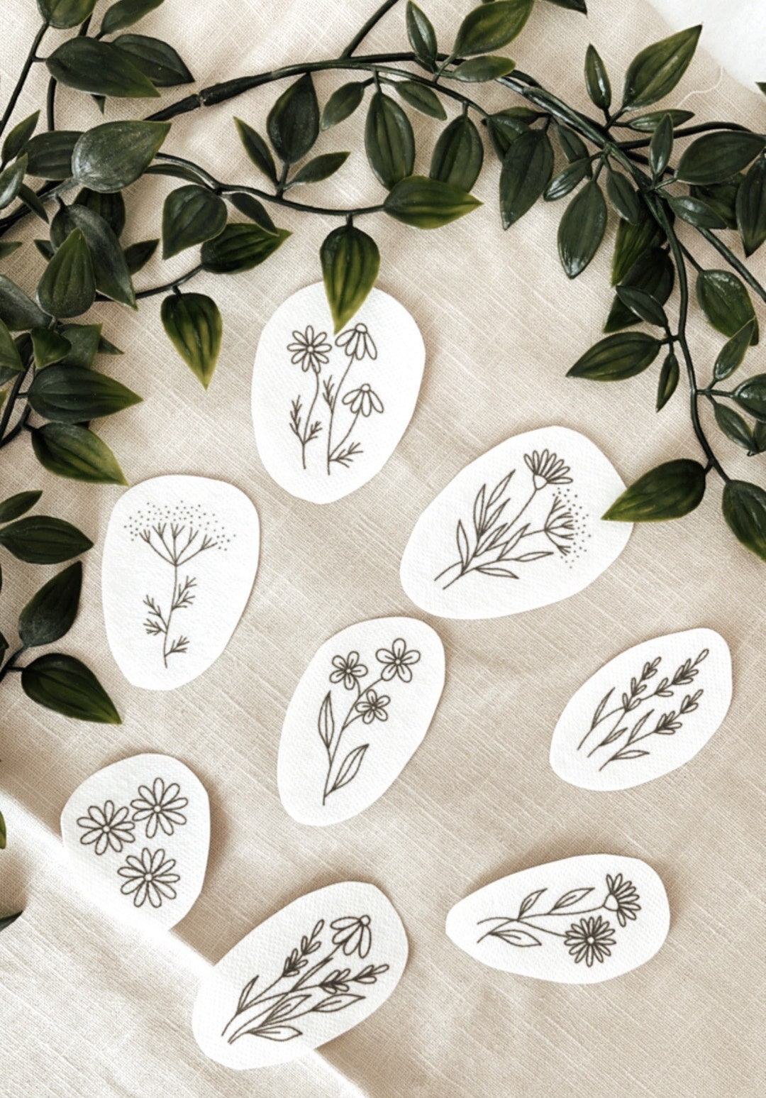 Stickers water-soluble With Wildflower Embroidery Patterns, Stick ...