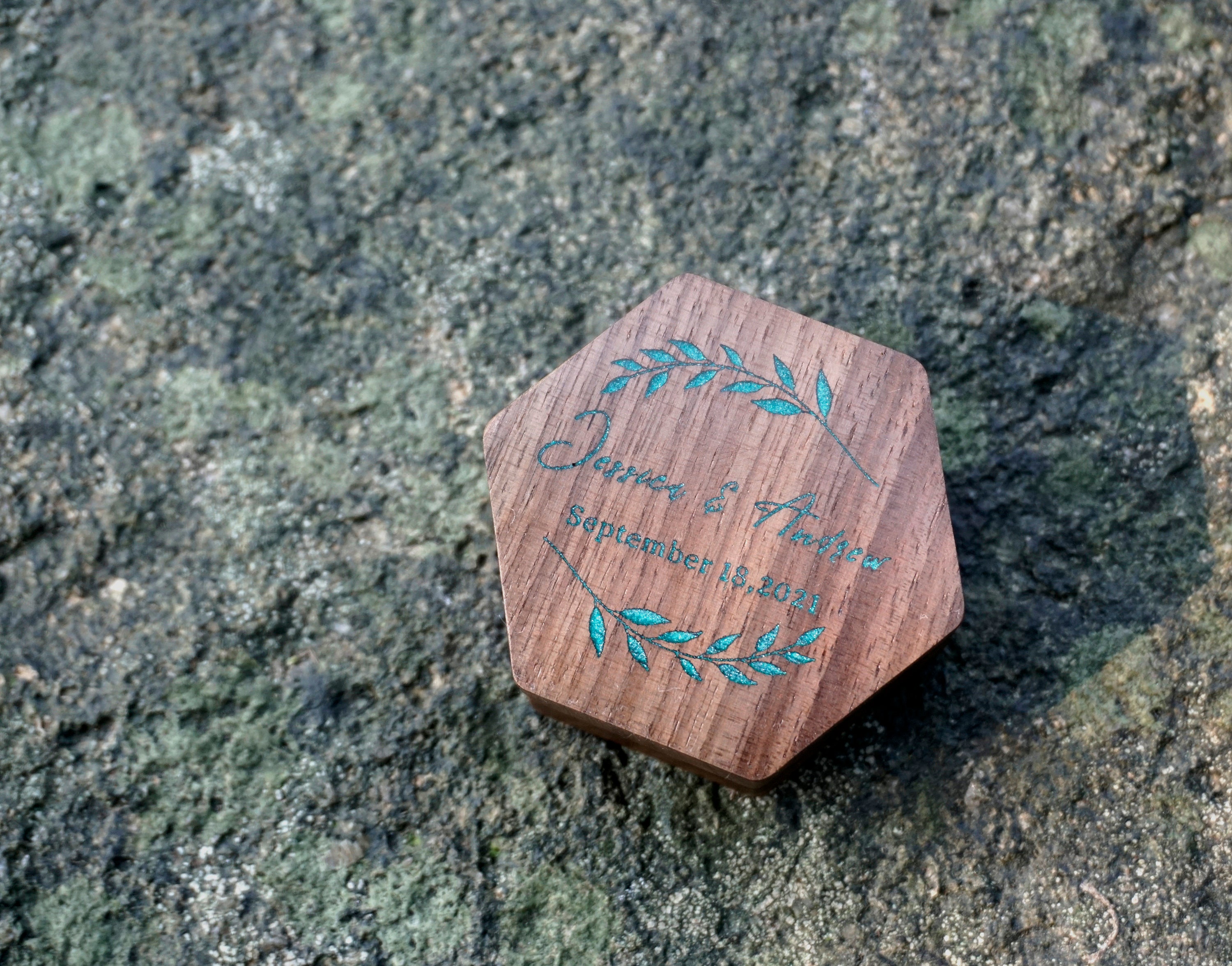 Personalized Wood Rustic Proposal Engagement Ring Box With - Etsy