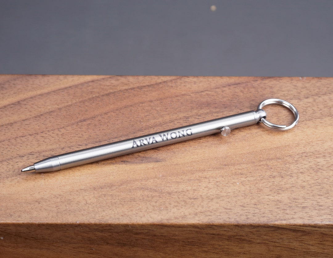 KEYCHAIN PEN- Personalized EDC Bolt-action Titanium Keychain Pen Mini ...
