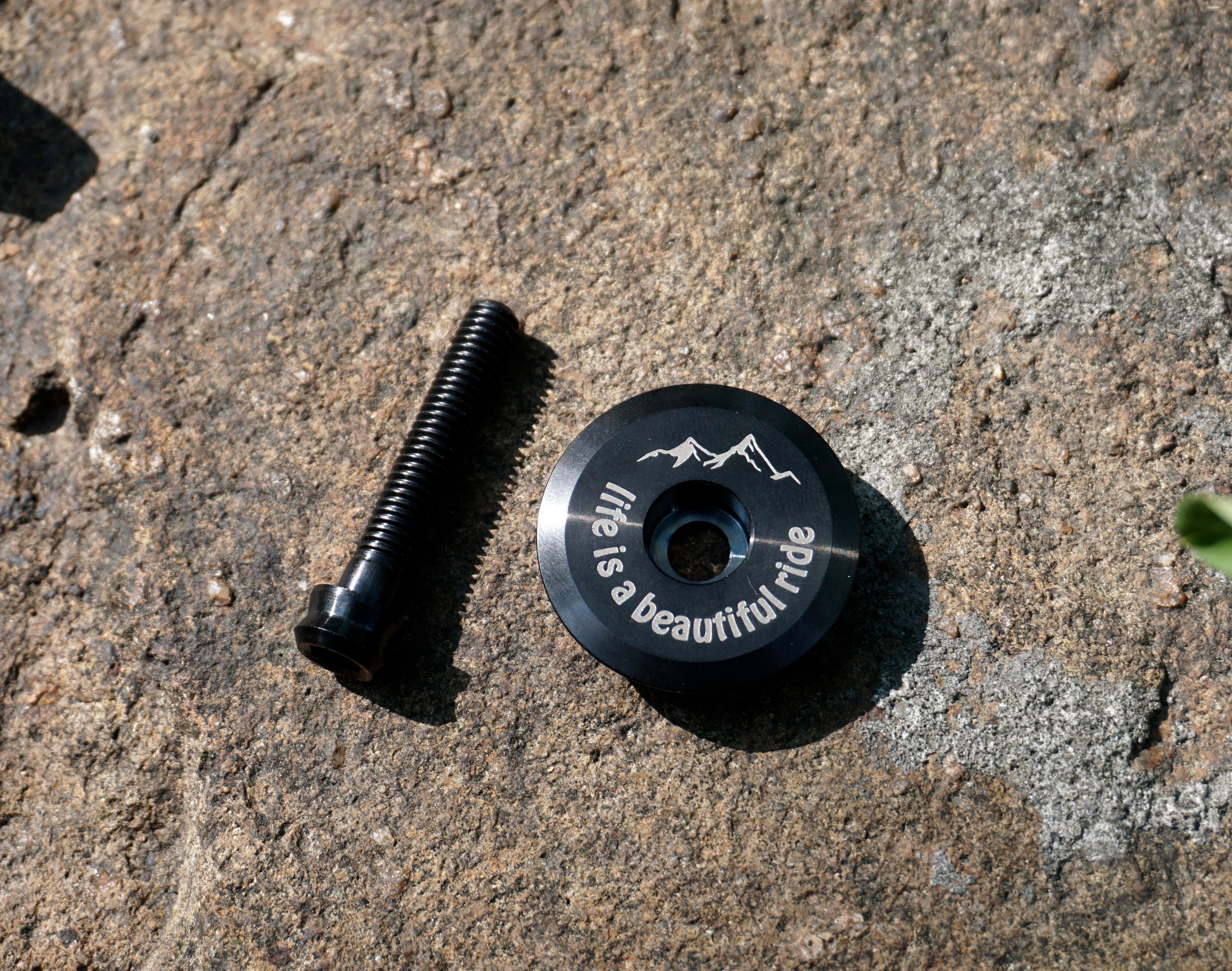 Personalised Titanium BIKE HEADSET CAP for Cyclists Mountain - Etsy