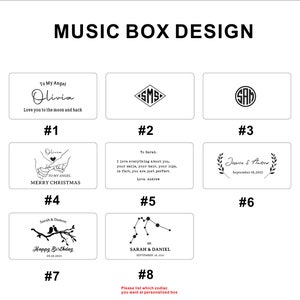 Personalized Wood Music Box Ring Box With Engraving and Inlay for Wife ...