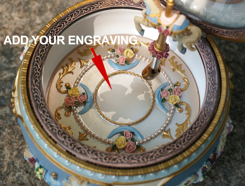 Personalized Carousel Horse Music Box With Engraved Howls - Etsy