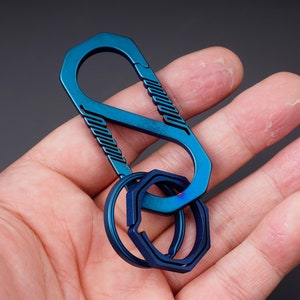 Personalized Titanium Carabiner Keychain, Titanium Keyring, EDC Gear ...