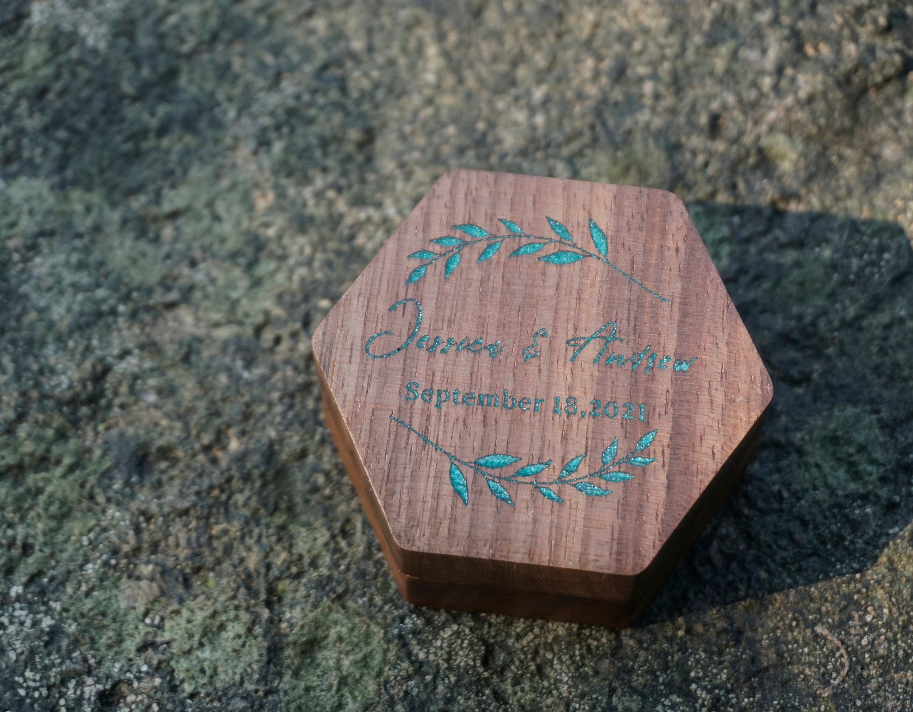 Personalized Wood Rustic Proposal Engagement Ring Box With - Etsy