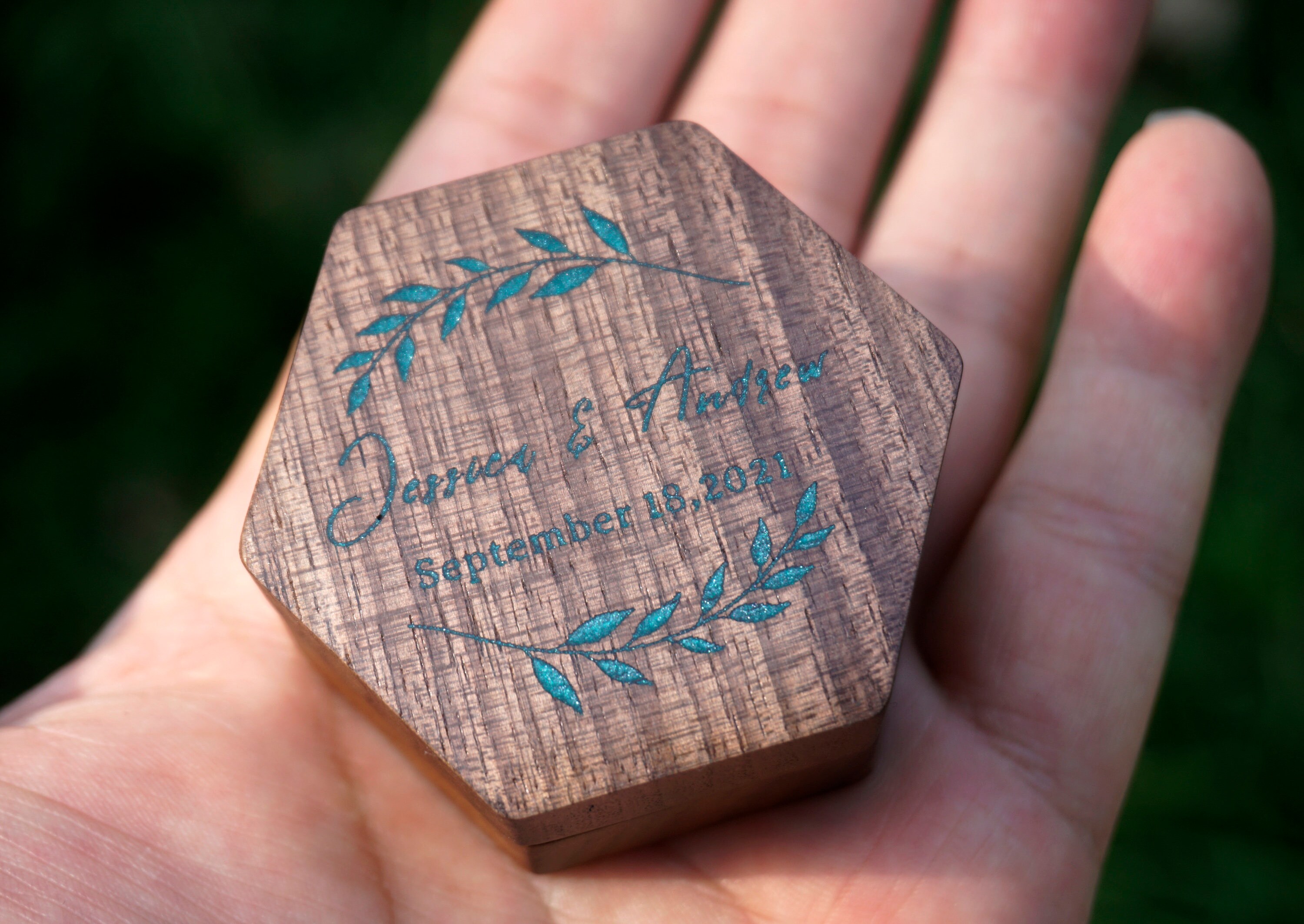 Personalized Wood Rustic Proposal Engagement Ring Box With - Etsy