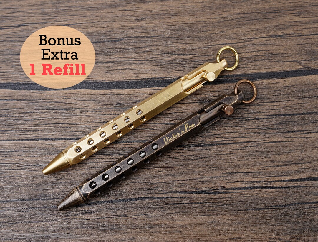 Personalized Men Bolt-action Pen With Engraved, Custom EDC Pen for Him ...