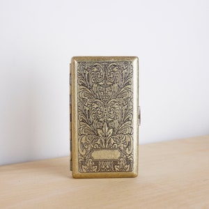 Personalized Brass Cigarette Case – Engraved Metal Holder for 20 Slim ...