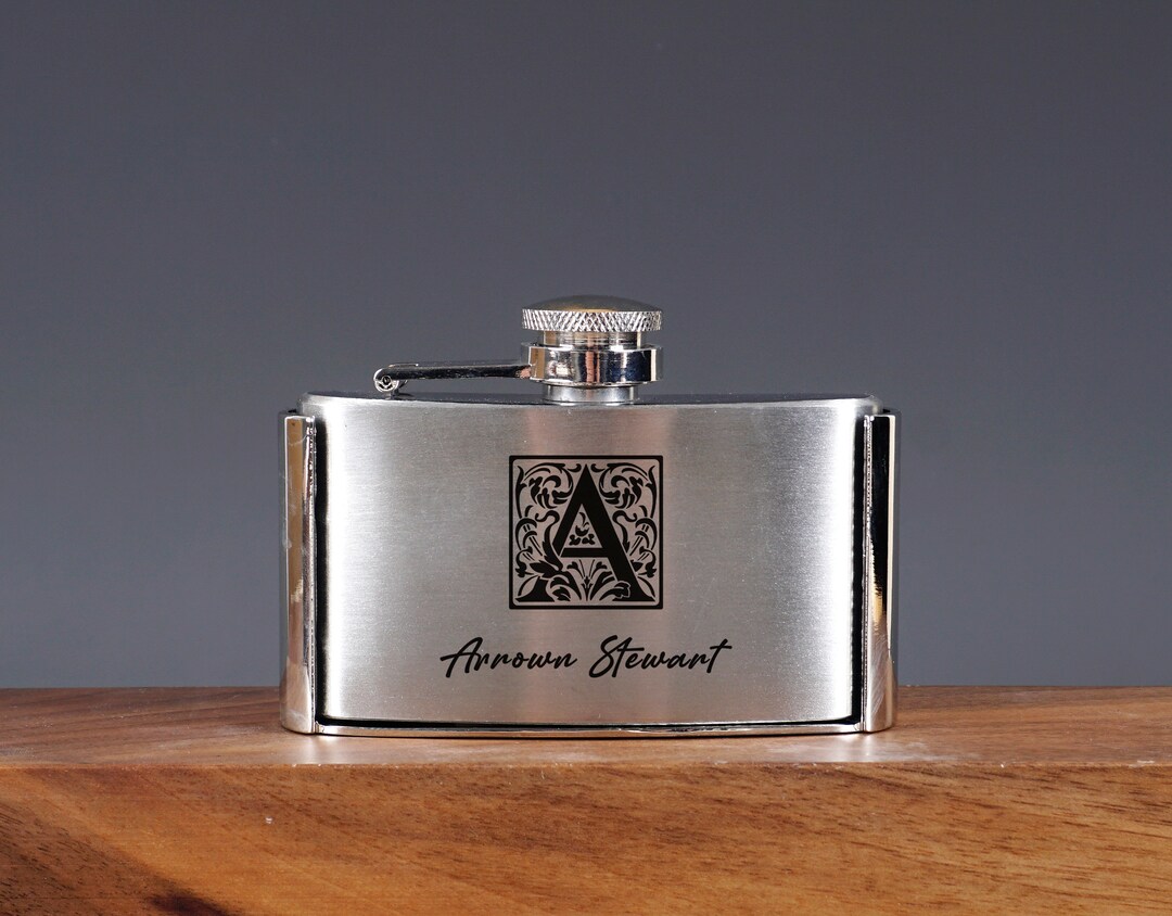 Personalized Flask Belt Buckle With 3 OZ Flask Set - Etsy