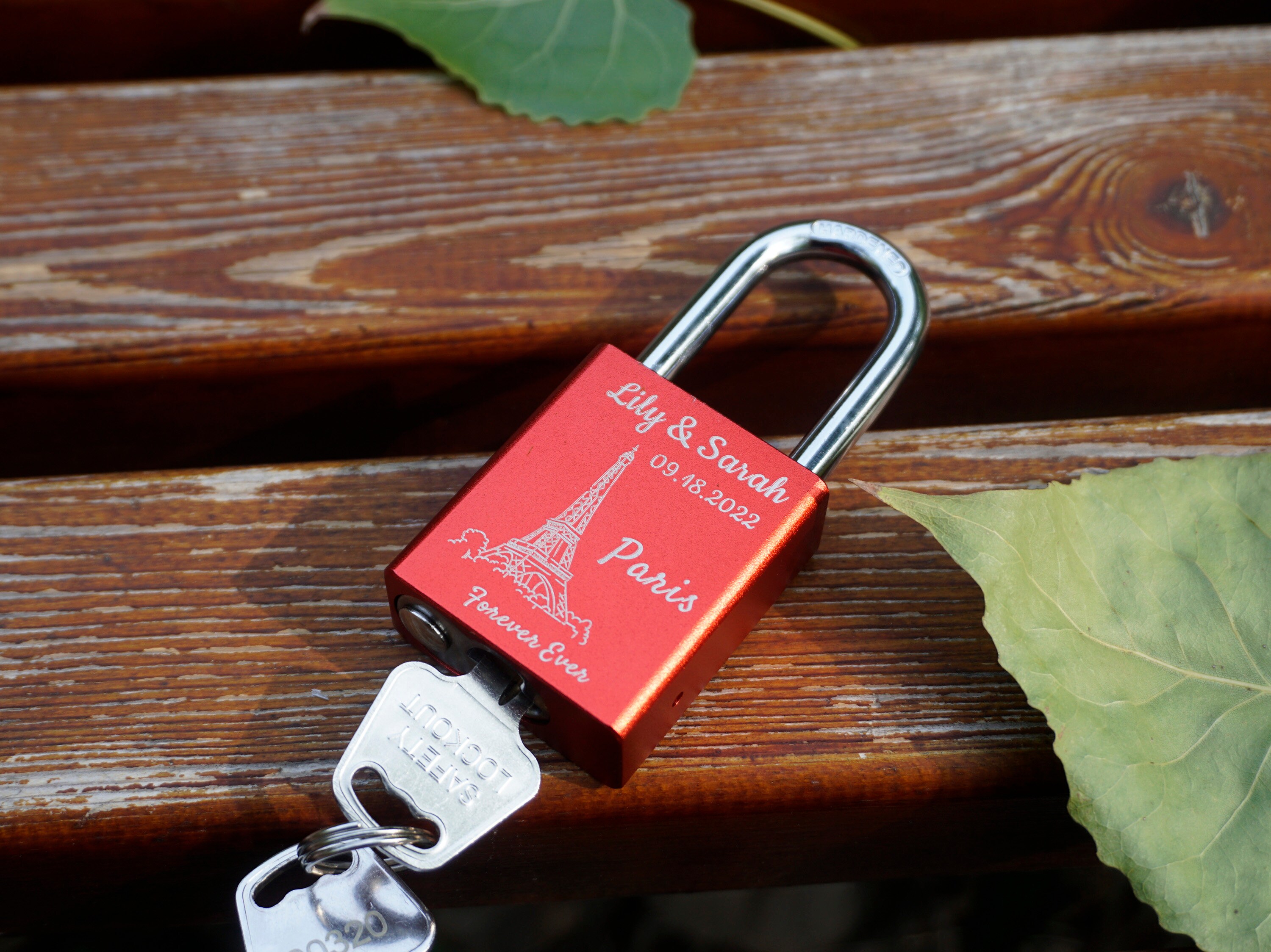 Personalized Engraved Square Love Lock With Key for Couple, Pets ...
