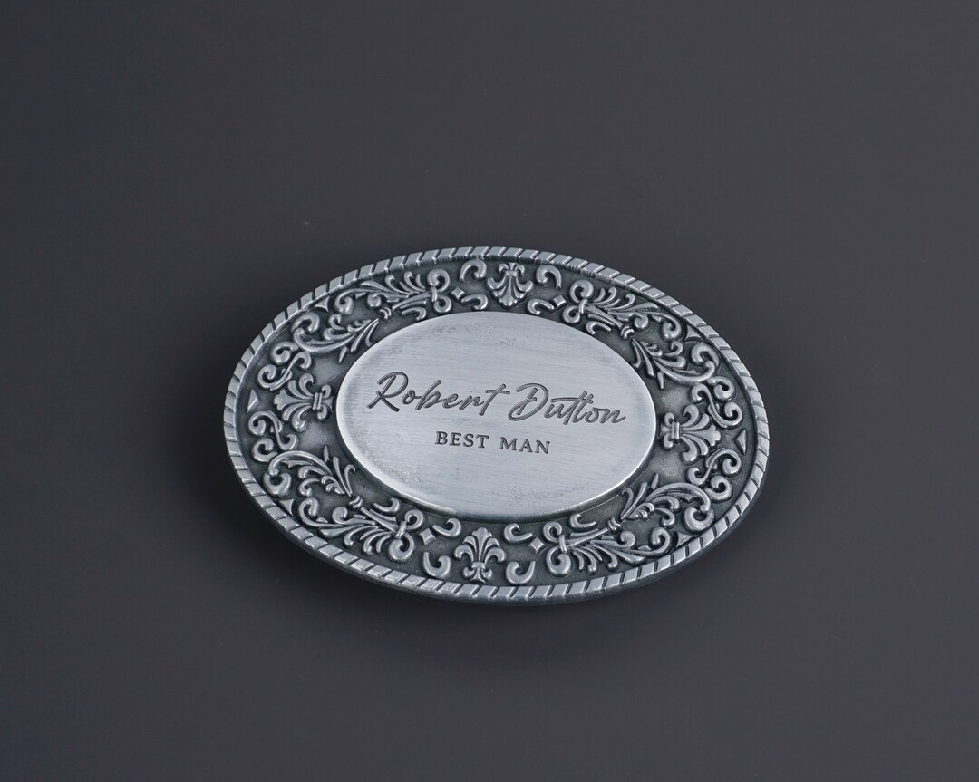 Personalized Vintage BELT BUCKLE With Name Engraved, Custom Monogram ...