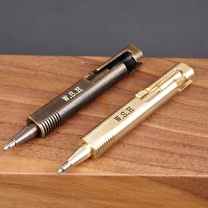Personalized Engraved Mini Brass Pens Gifts for Him Groomsman ...