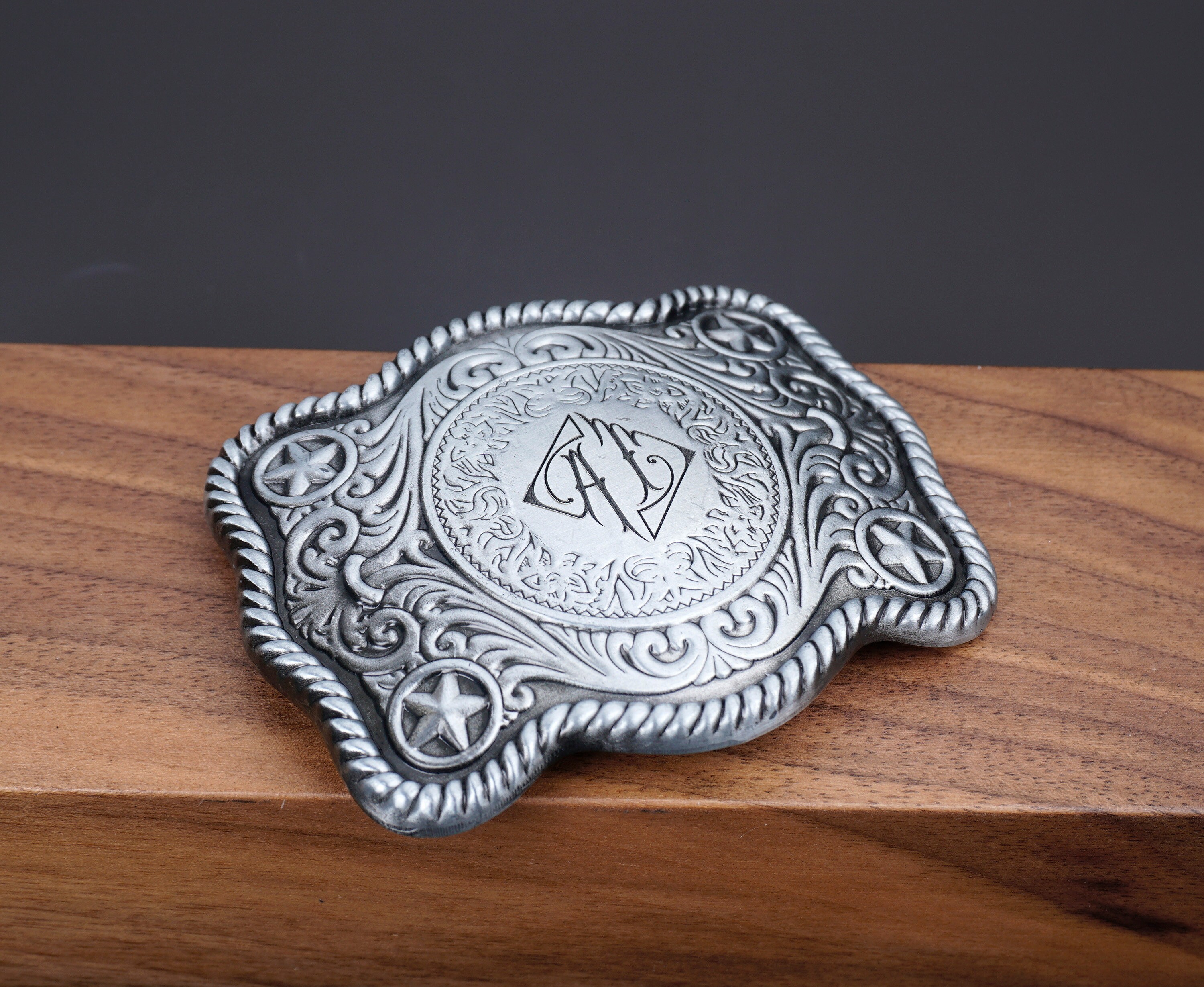 Personalized BELT BUCKLE for Man With Two Letter Monogram, Custom ...
