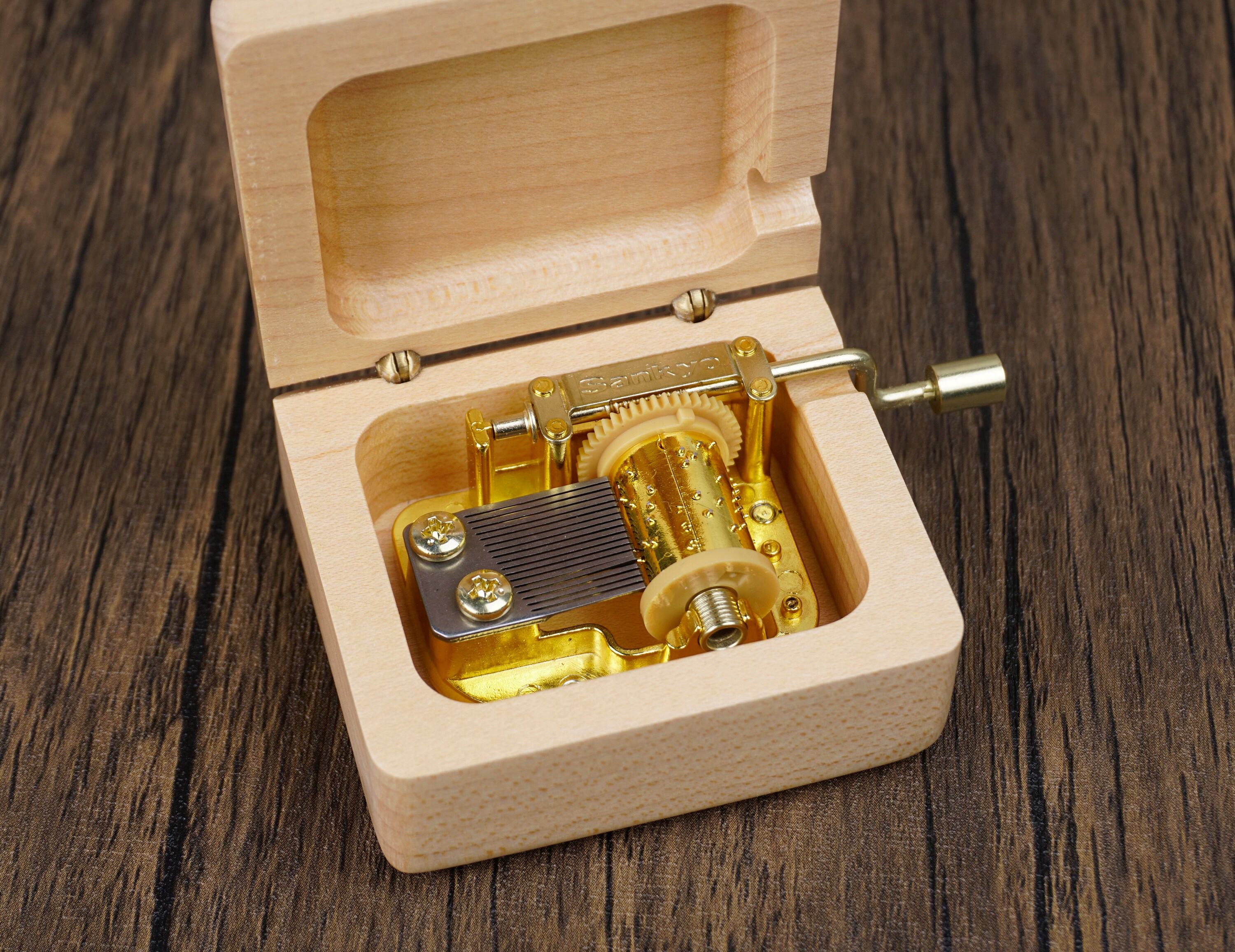Personalized Music Box With Engraving and Inlay, Grow in the Dark Inlay ...