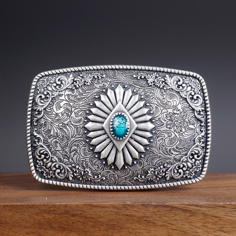 Turquoise Belt Buckle - Etsy