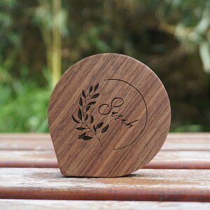 Personalized Wooden Compact Mirror, Pocket Mirror for Bridesmaid Gift ...