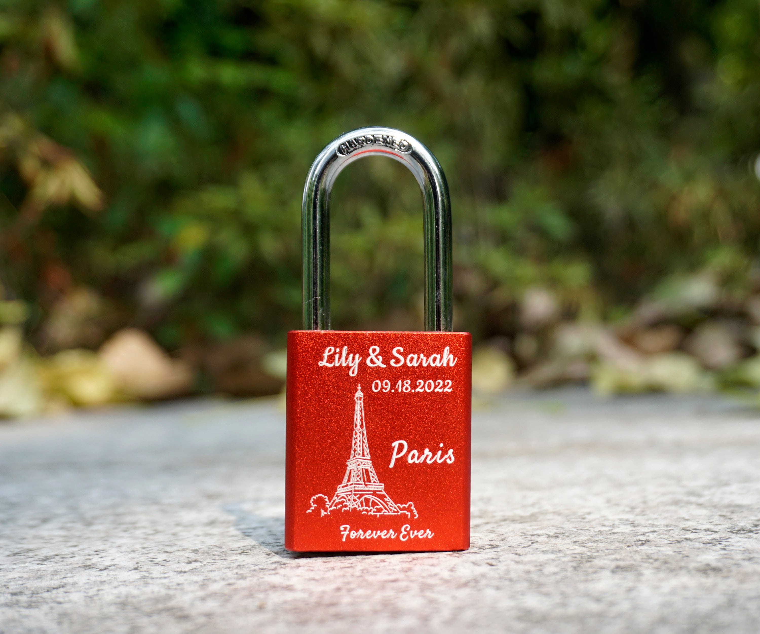Personalized Engraved Square Love Lock With Key for Couple, Pets ...