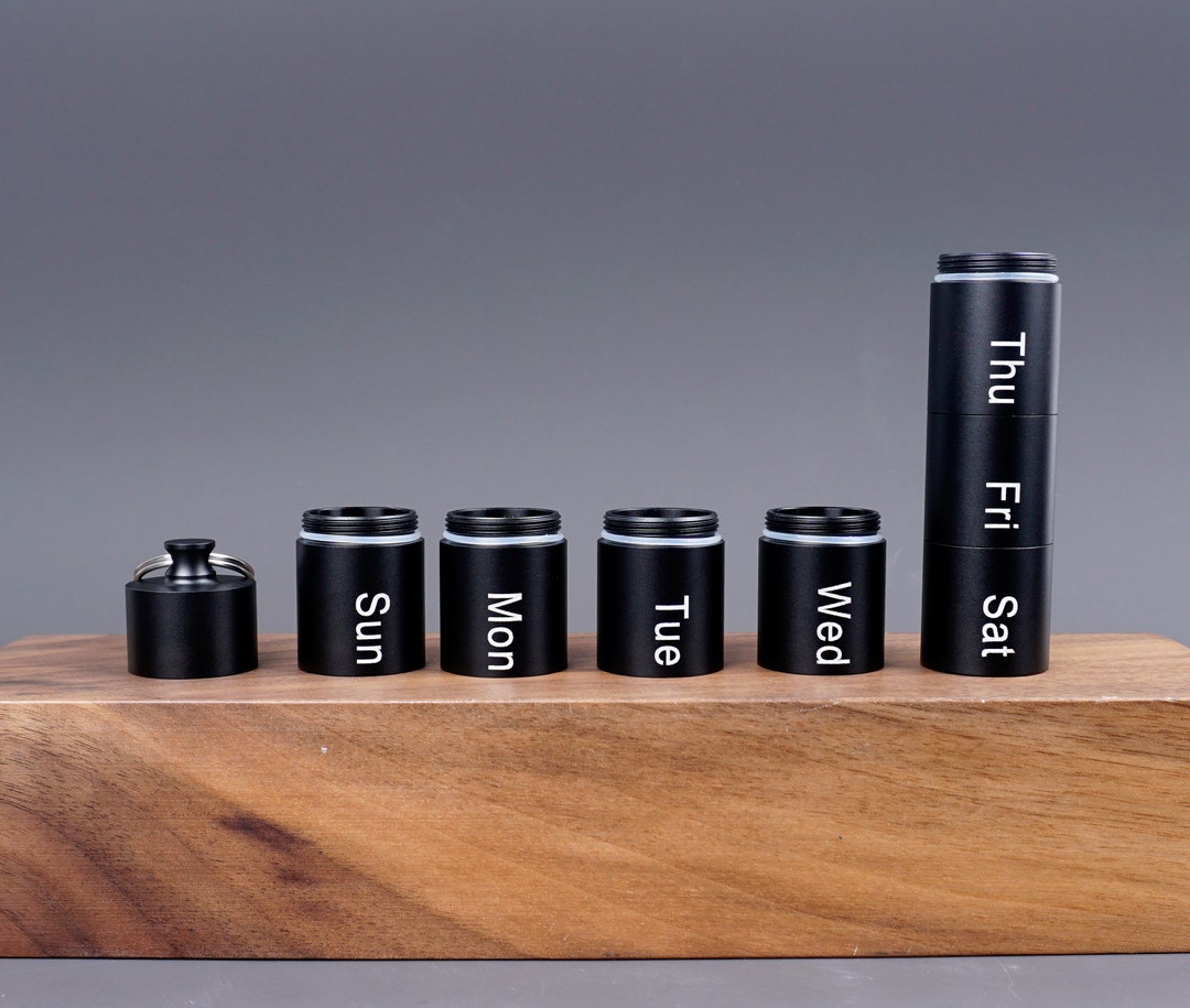 Personalized Engraved Pill Box for 7 Days - Customizable Water Proof ...