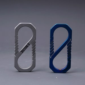 Personalized Titanium Carabiner Keychain, Titanium Keyring, EDC Gear ...