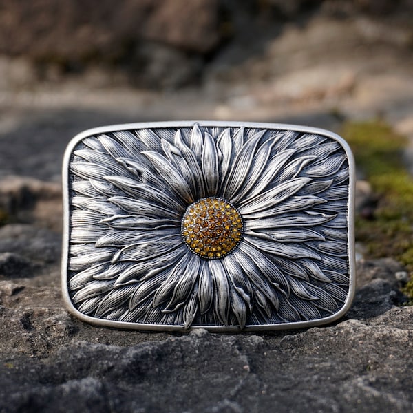 Vintage Belt Buckle Daisy - Etsy