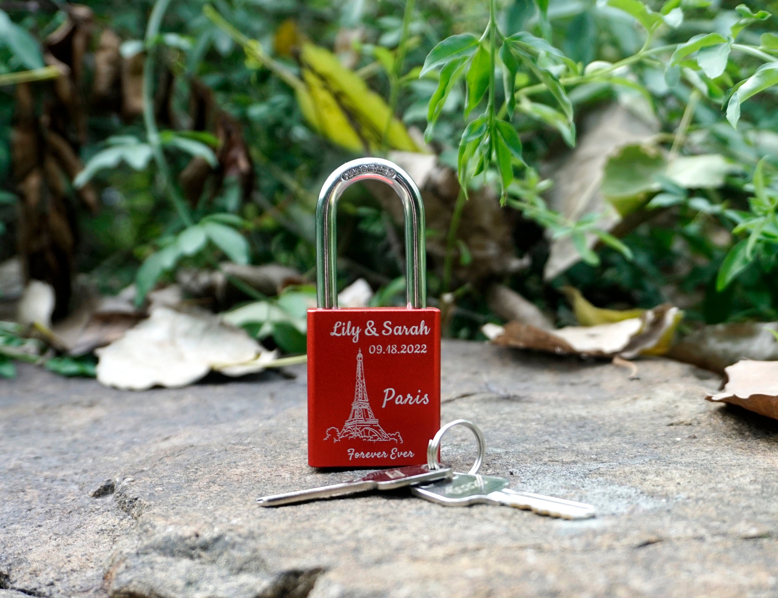 Personalized Engraved Square Love Lock With Key for Couple - Etsy