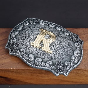 Monogram Letter BELT BUCKLE for Man Woman, Custom Monogram Belt Buckle ...