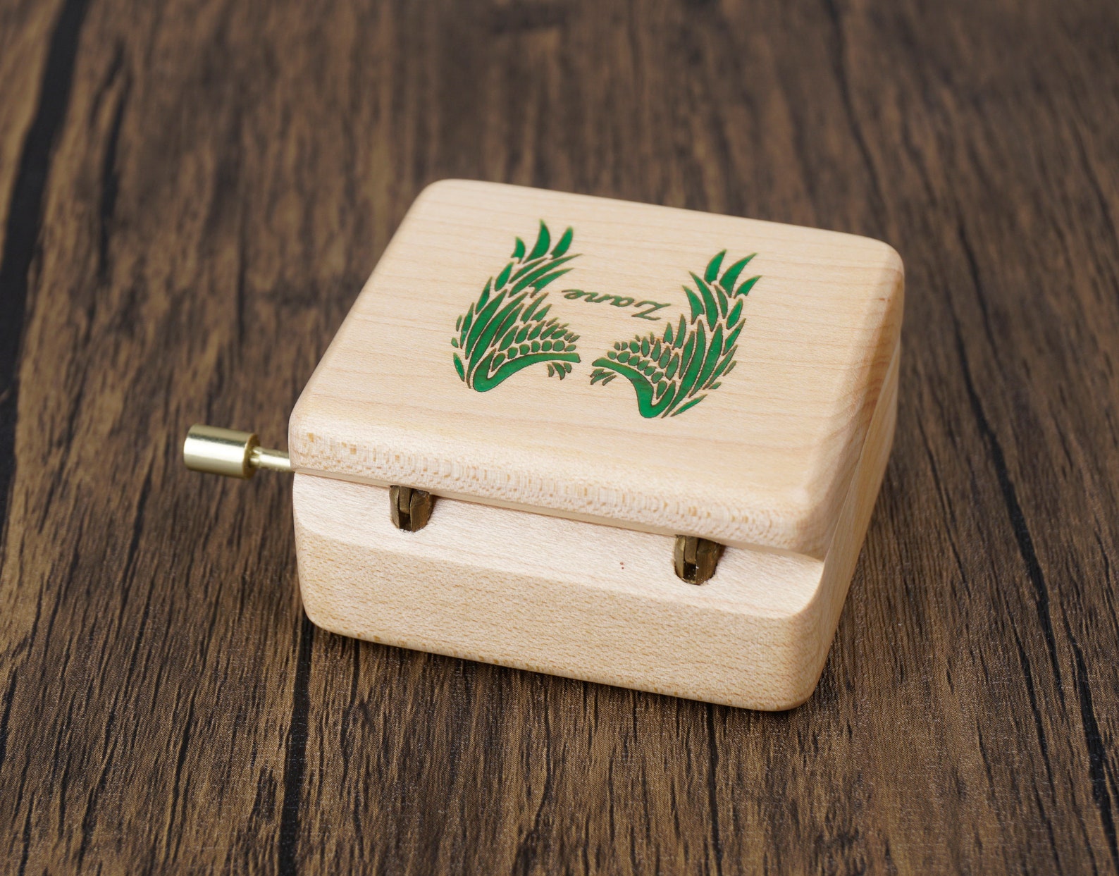 Personalized Music Box With Engraving and Inlay Grow in the - Etsy
