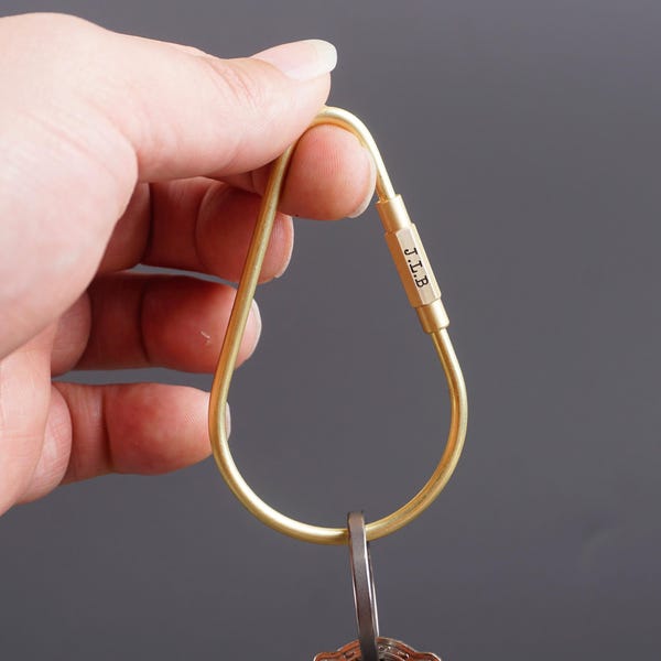 Brass Keychain - Etsy