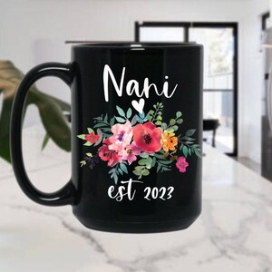 New Nani Coffee Mug Black, Personalized New Nani Gift, Promoted to Nani ...