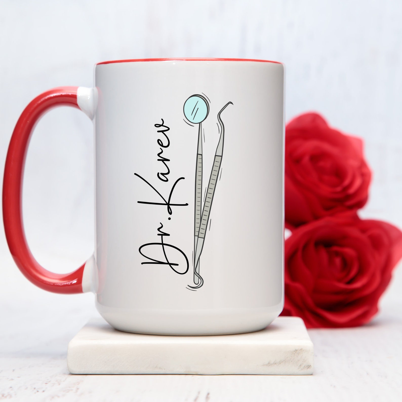 Personlized Dentist Mug With Name, Custom Dentist Coffee Cup, Dentist ...