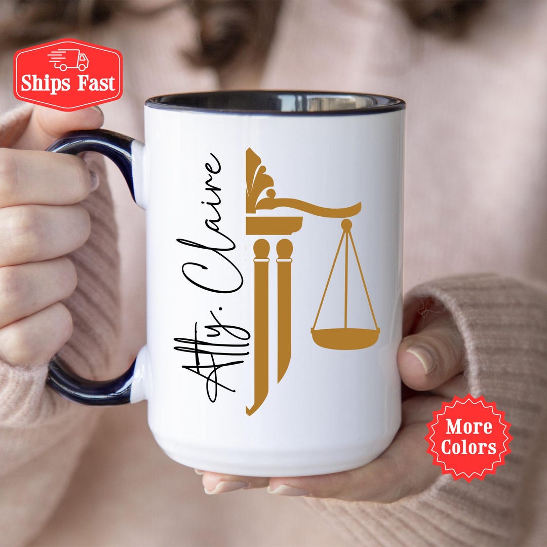 Lawyer Gift, Personalized Lawyer Coffee Mug With Name, Custom Attorney ...
