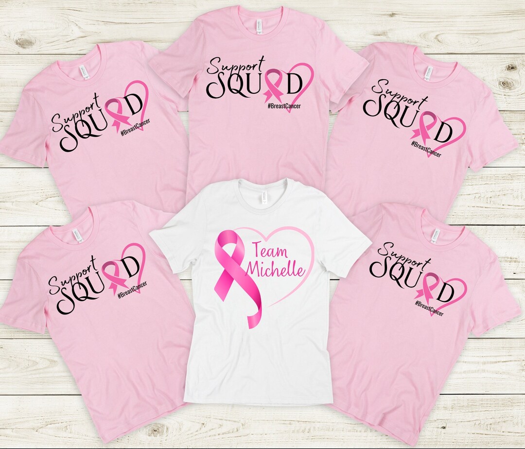 Support Squad Breast Cancer Group Shirts, Breast Cancer Awareness ...