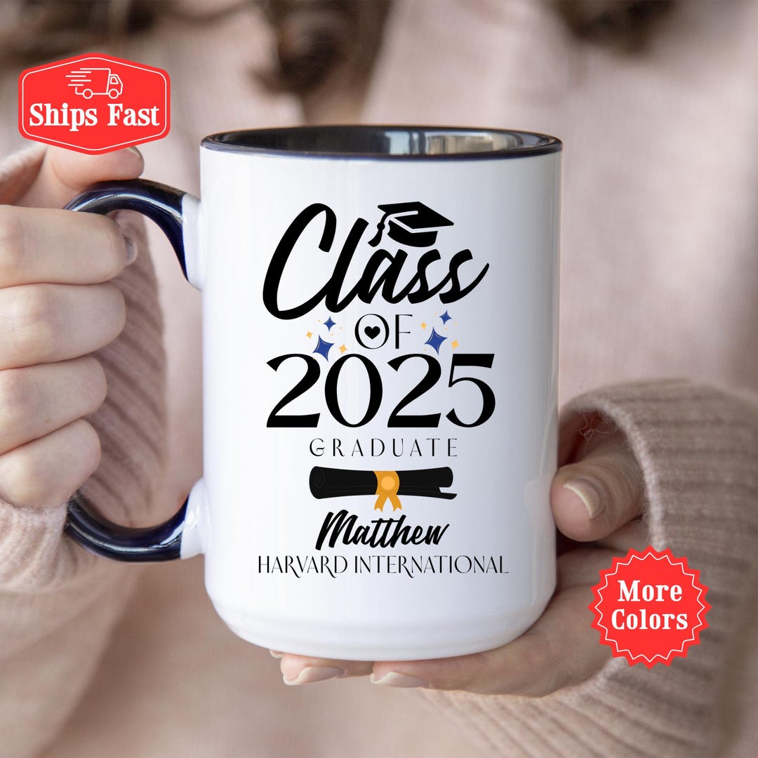 Graduation Class of Mug, Class of Year for Student Gift, Graduating ...
