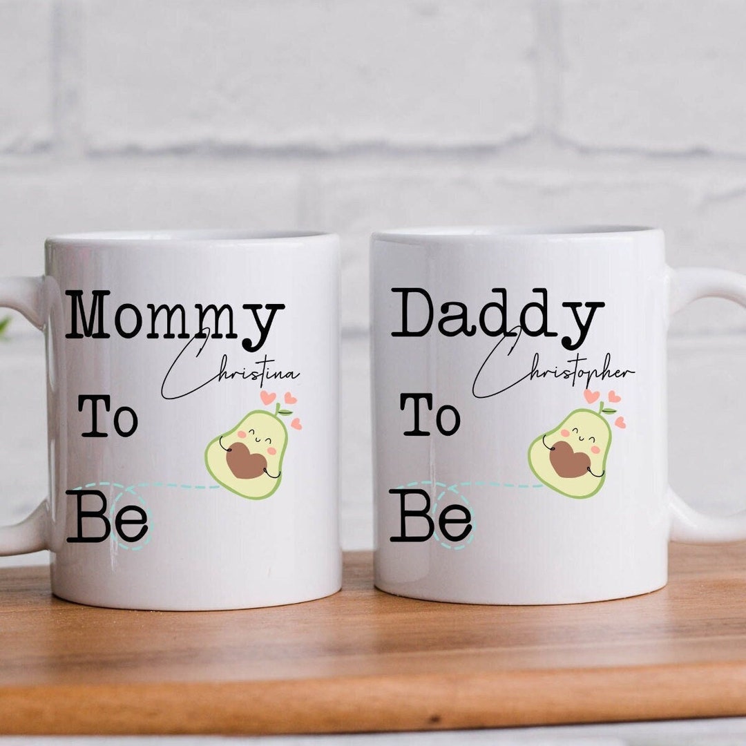 Personalized New Parents Mug Set, Daddy and Mummy Mugs, New Parents Mug ...