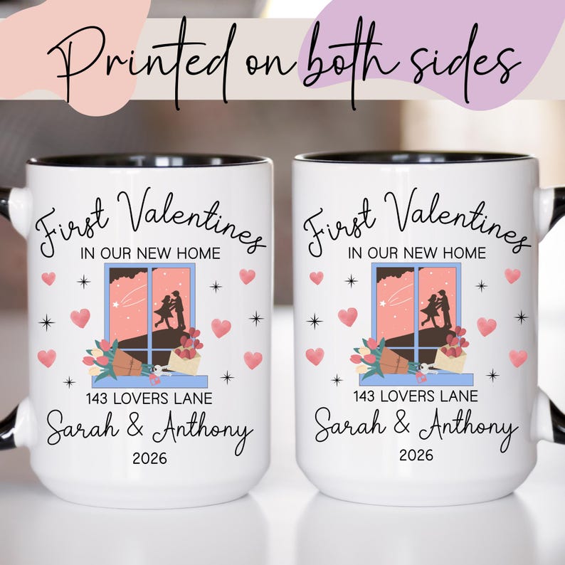 Personalized New Home Mug Valentines Day, Custom Valentine's Mug, First ...