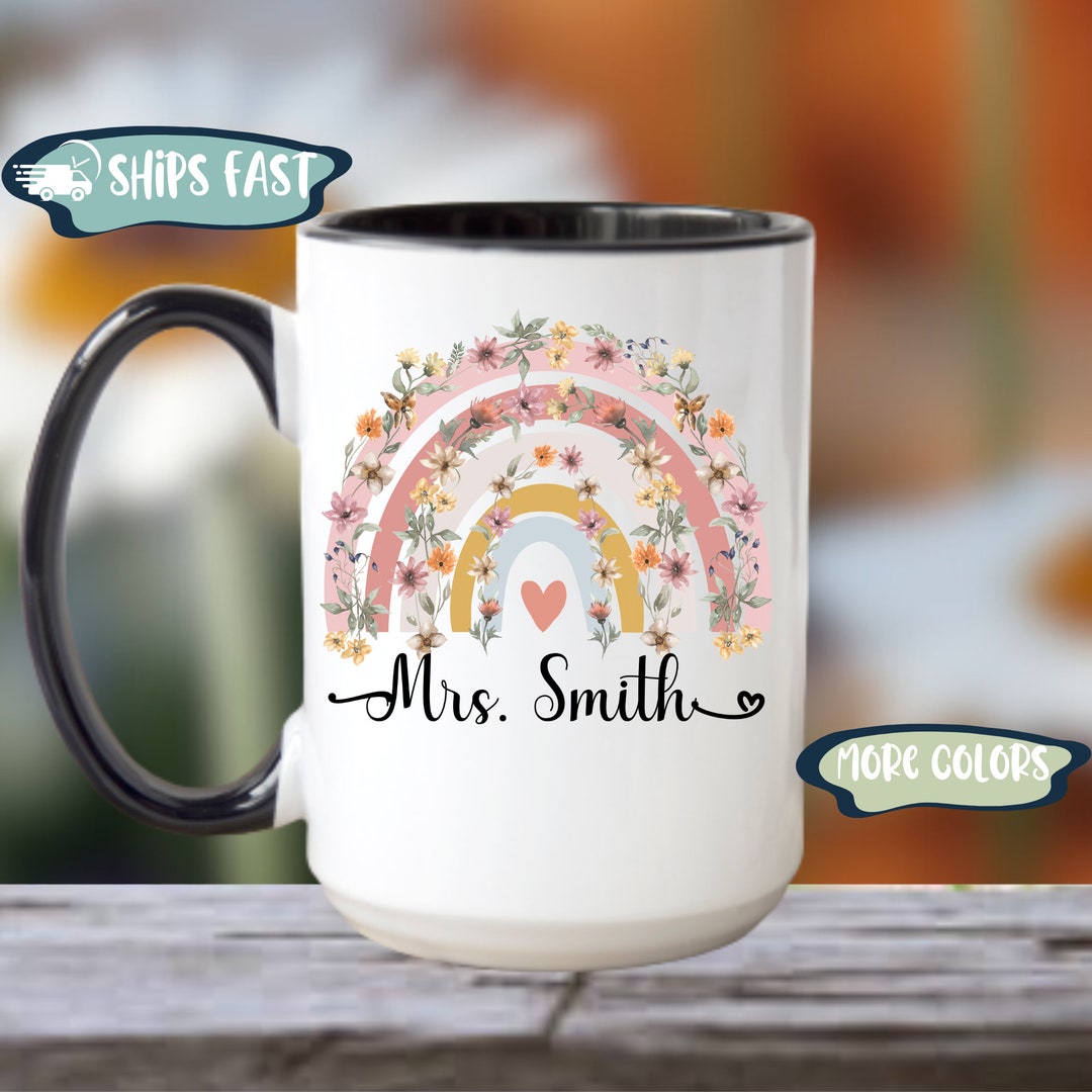 Teacher Appreciation Back to School Coffee Mug, Personalized Teacher ...