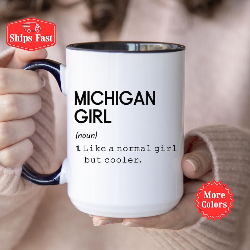 Ceramic Mug Michigan Made - Etsy