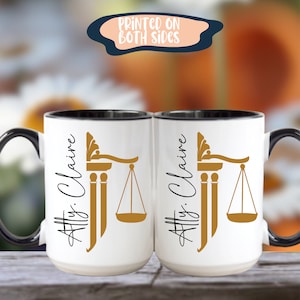 Lawyer Gift, Personalized Lawyer Coffee Mug With Name, Custom Attorney ...