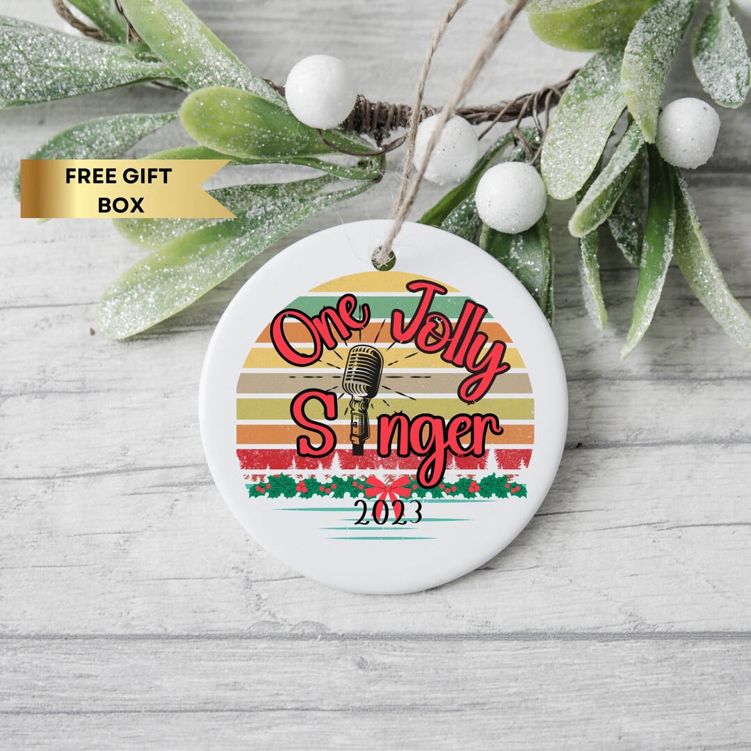 Singer Christmas Ornament, One Jolly Singer, Gift for Singer, Singer ...