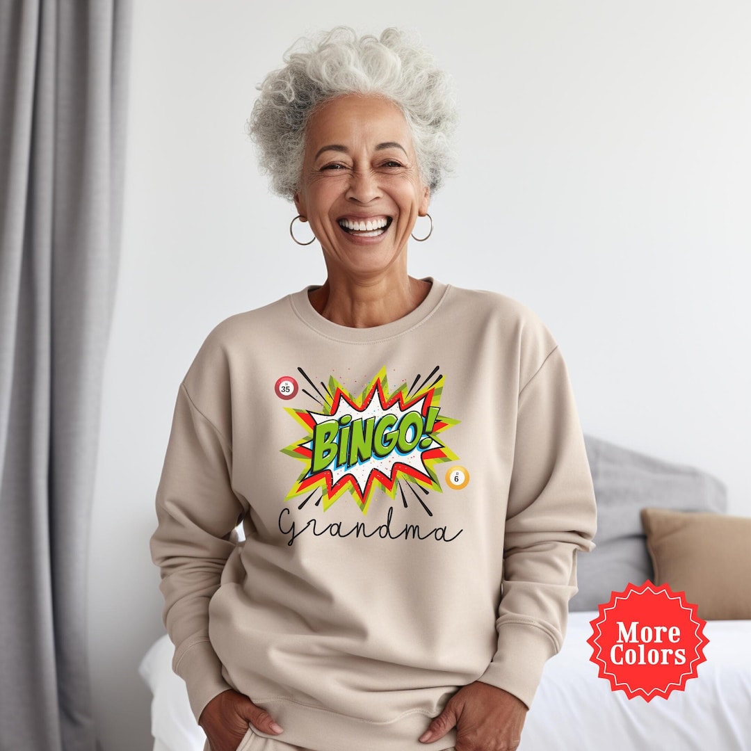 Bingo Grandma Gift, Personalized Bingo Sweatshirt With Name, Bingo ...