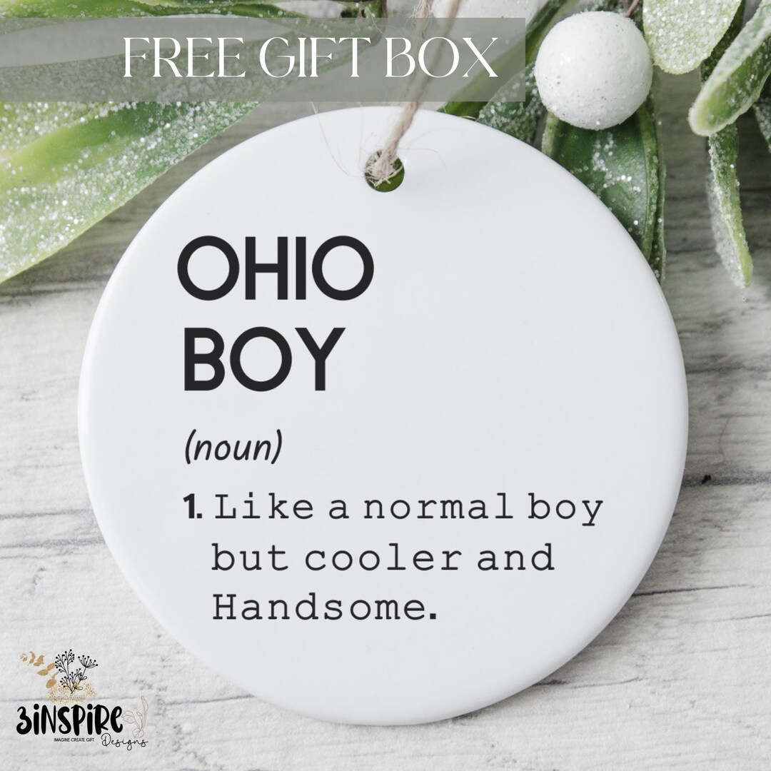 Ohio Boy Definition Ornament, State of Ohio Ornament, Ohio Boy Keepsake ...