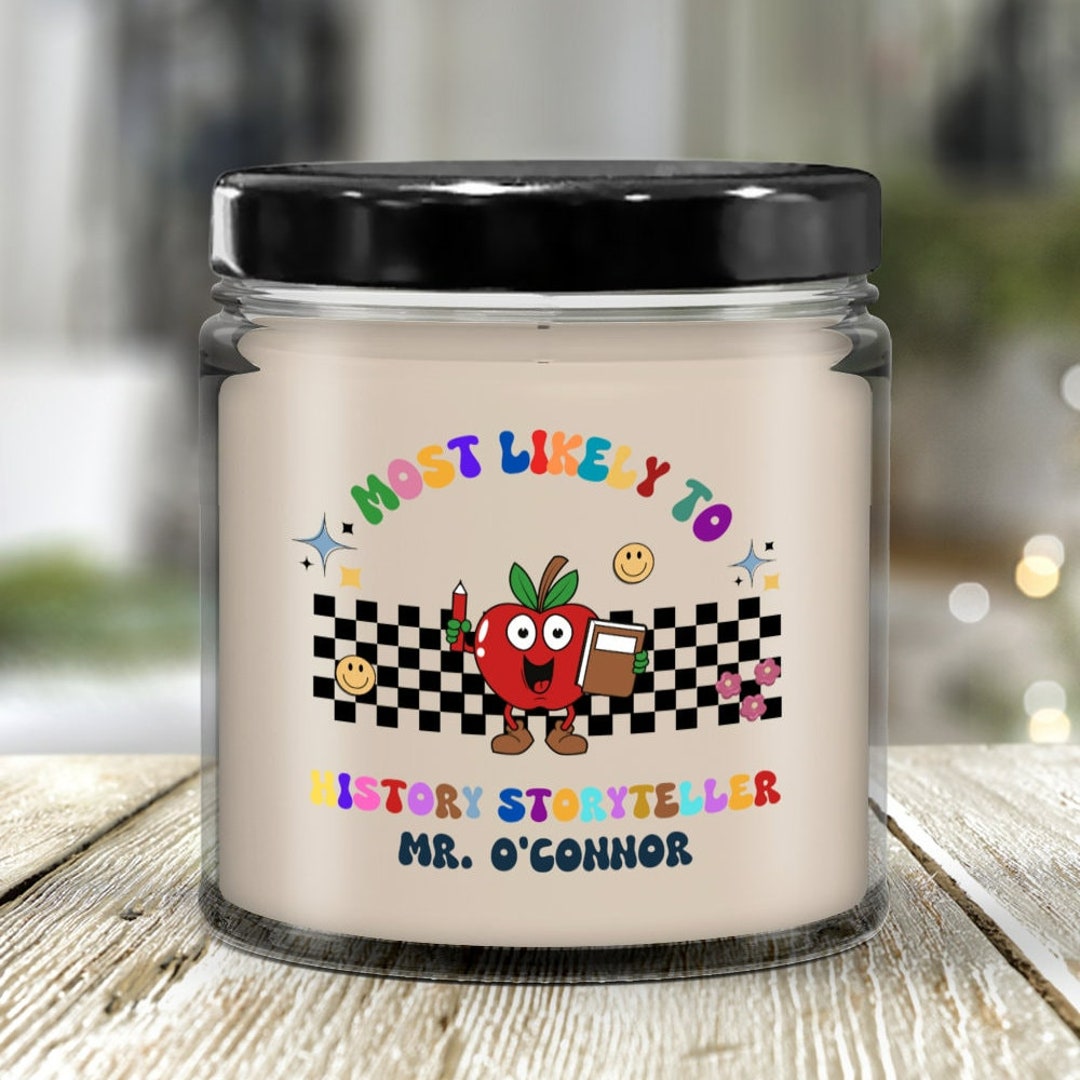 Personalized Teacher Candle, Teacher Appreciation Gifts, Funny Teacher ...