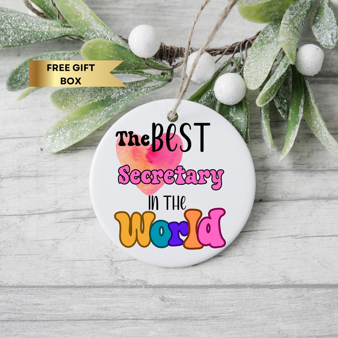 Secretary Ornament, the Best Secretary in the World Ornament, Gift for ...
