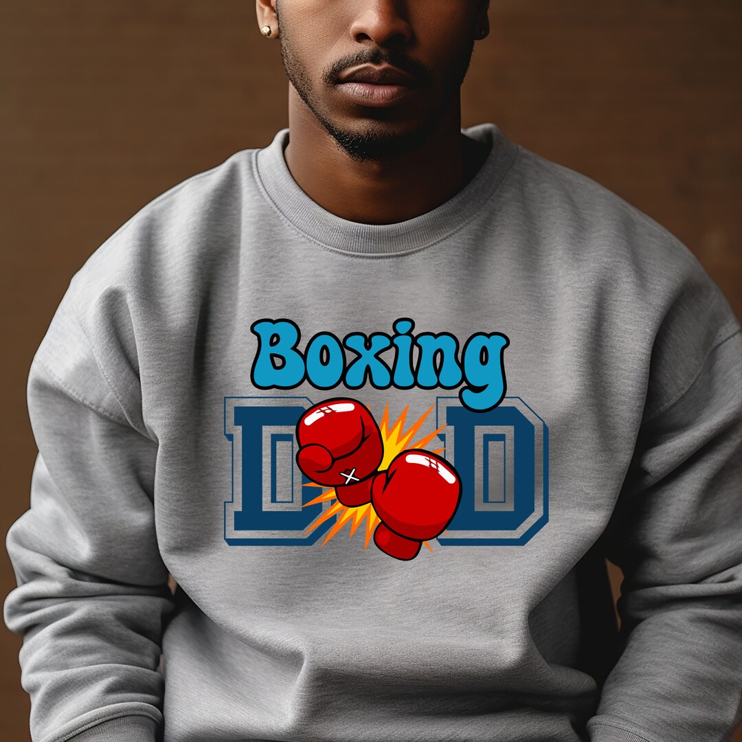 Boxing Dad Sweatshirt, Game Day Sweatshirt, Father's Day Gift From Kids ...