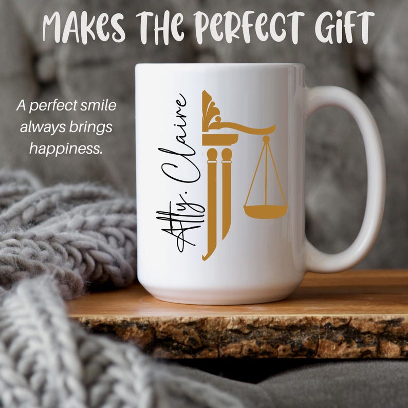 Lawyer Gift, Personalized Lawyer Coffee Mug With Name, Custom Attorney ...