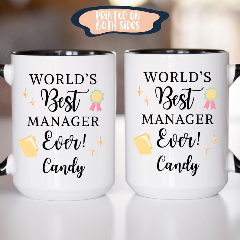 Custom Manager Mug With Name, Personalized Worlds Best Manager Mug for ...