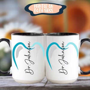 Dentist Mug With Name, Personalized Dentist Gift, Custom Tooth Mug With ...