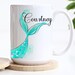 Mermaid Tail Coffee Mug, Mermaid Tail Green, Personalized Mermaid Mug ...