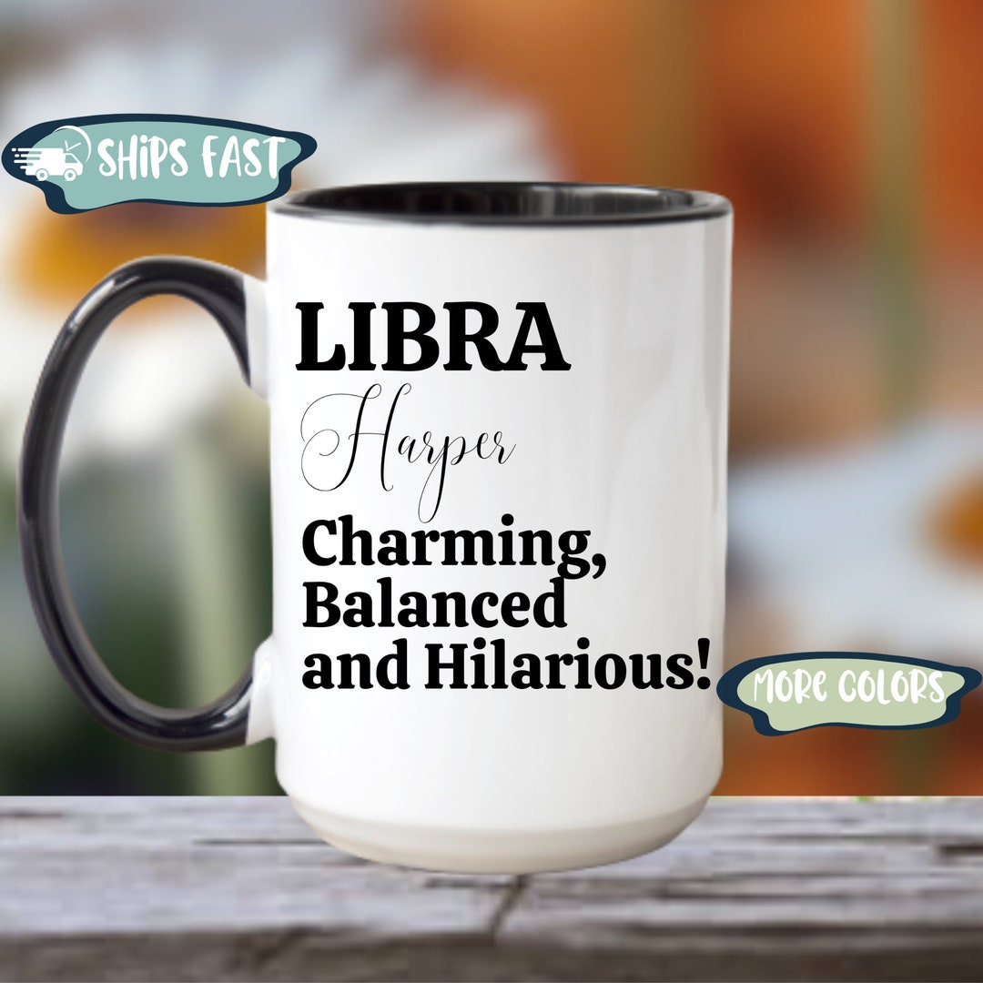 Zodiac Sign Coffee Mug, Libra Mug, Personalized Zodiac Gift With Name ...